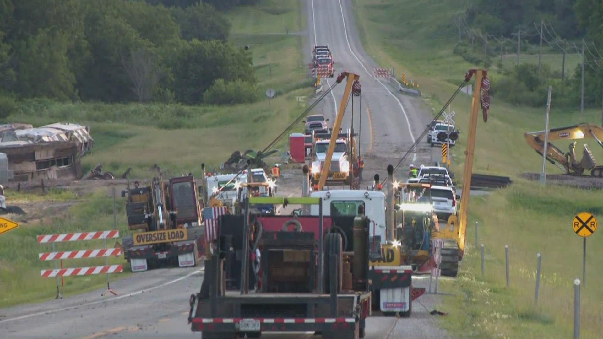Cleanup underway after Poweshiek County train crash, derailment