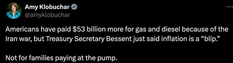 Minnesota senator slams Scott Bessent for calling high gas prices a ...