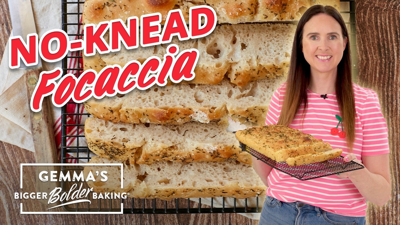 Easy no-knead focaccia bread recipe