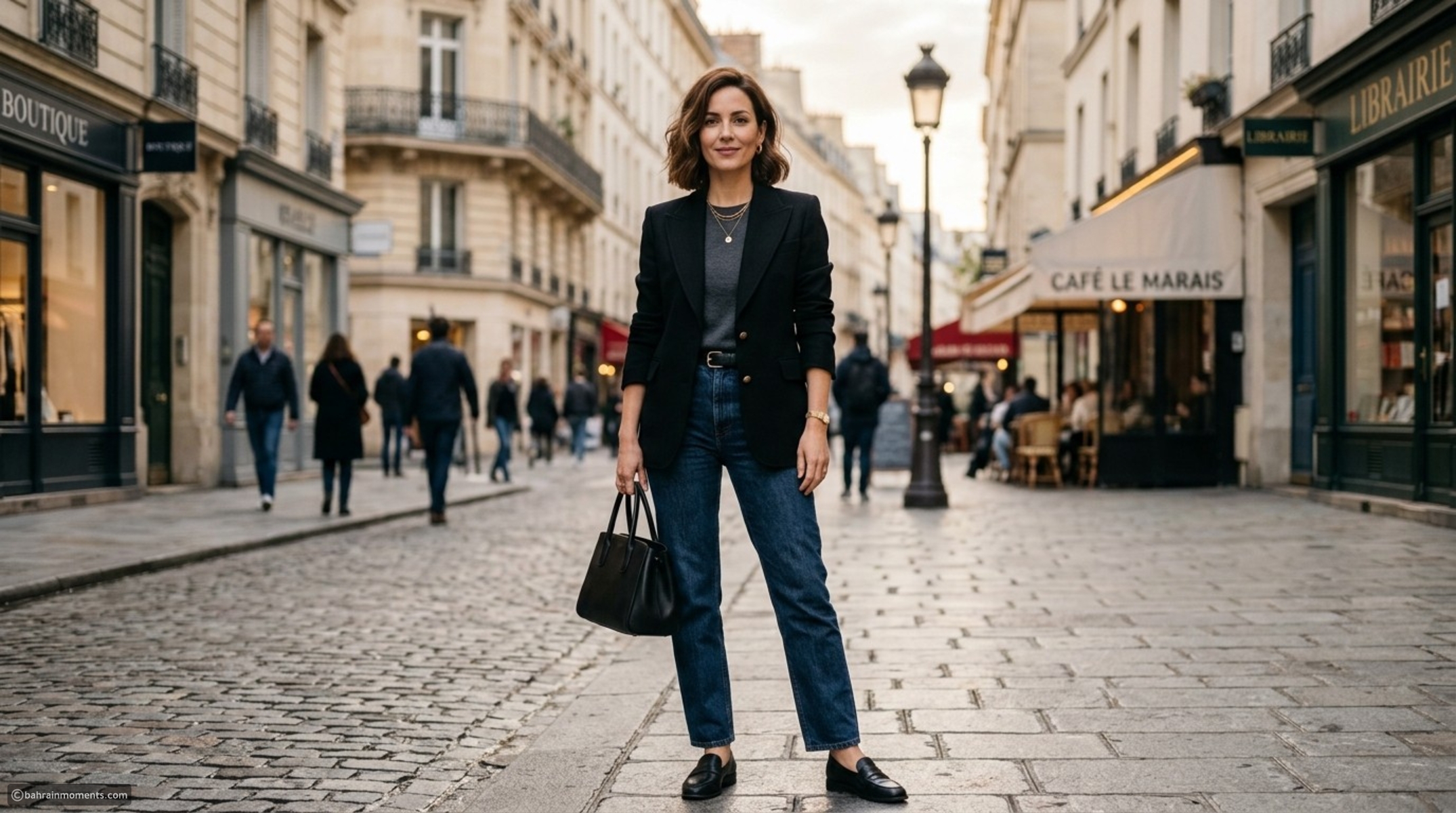 If you want to look more French, wear black blazers with this denim trend