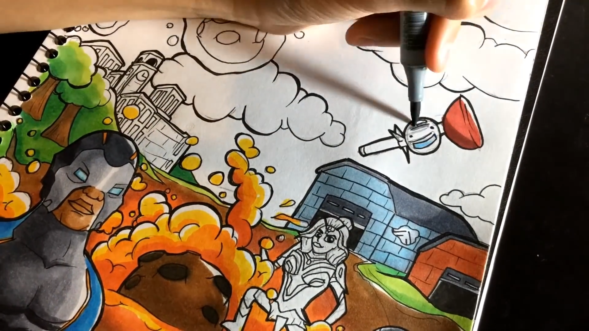 Draw epic season four Fortnite meteor poster