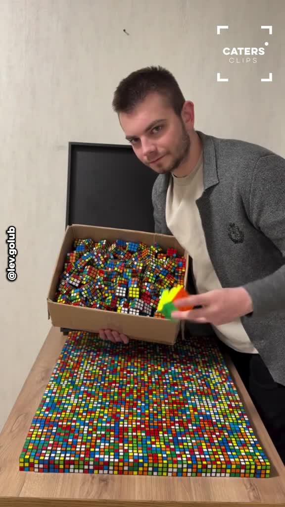 How an artist turns Rubik’s cubes into realistic celebrity portraits