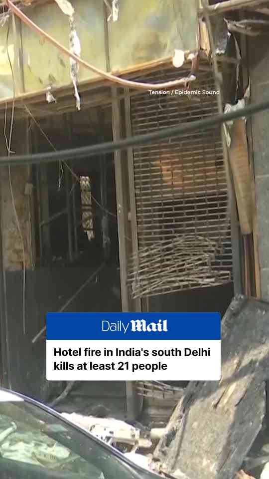 Hotel fire in New Delhi leaves at least 21 dead