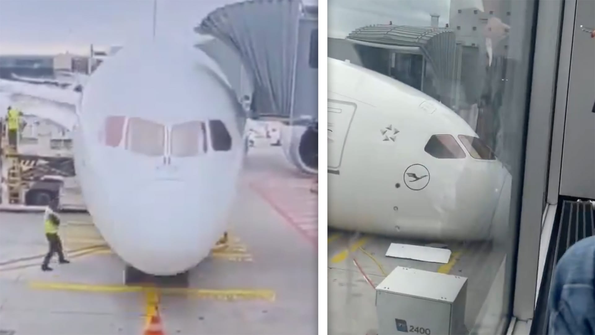 Hier kracht das Flugzeug auf die Nase