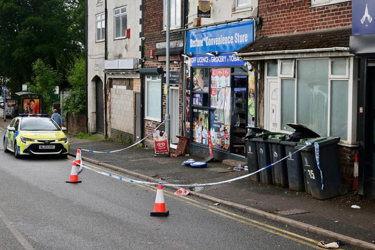 Armed police at disturbance with 'large group' as man stabbed