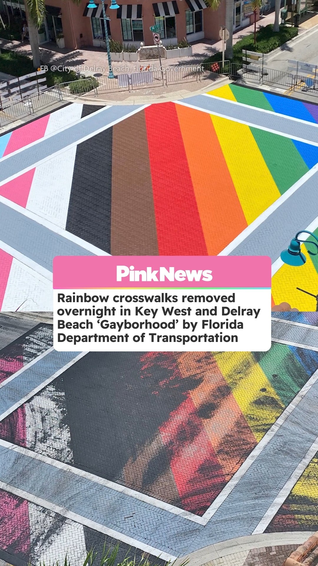 DeSantis erases rainbow crosswalks in Key West & Delray Beach, sparking ...