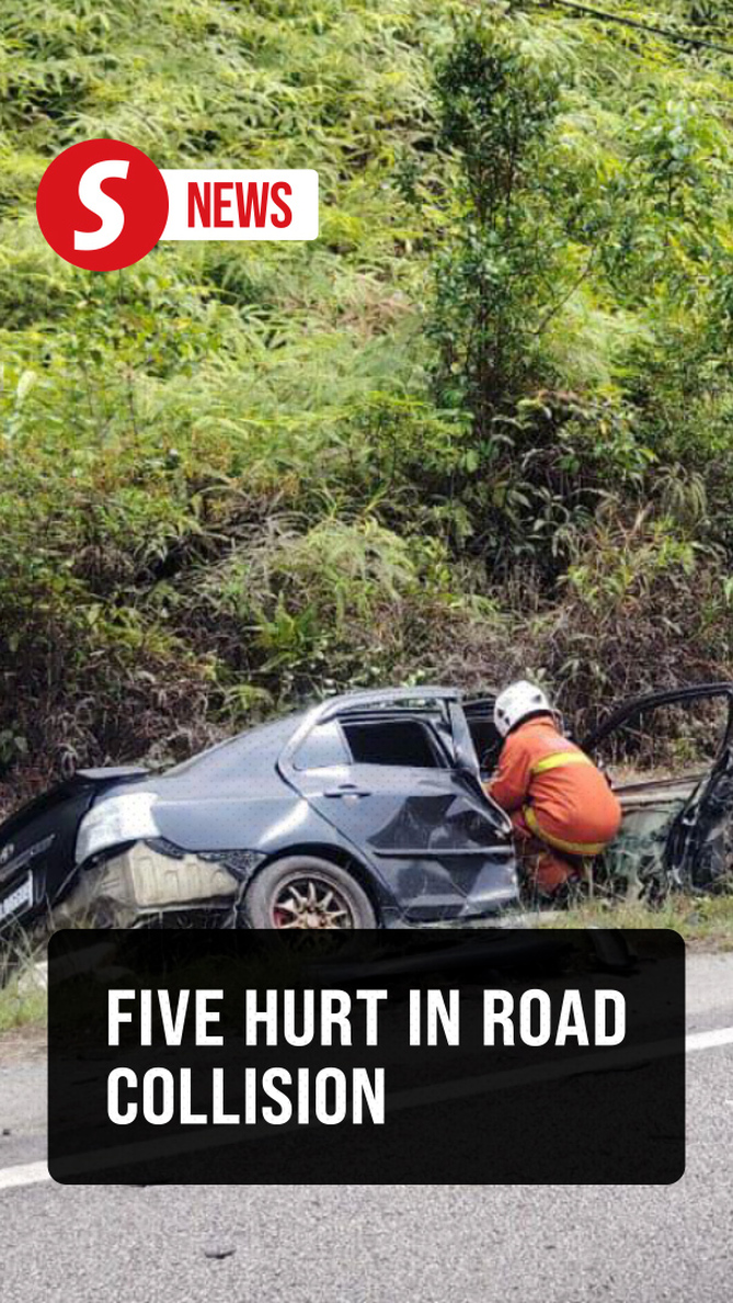 Five injured in three-vehicle collision at Gua Musang