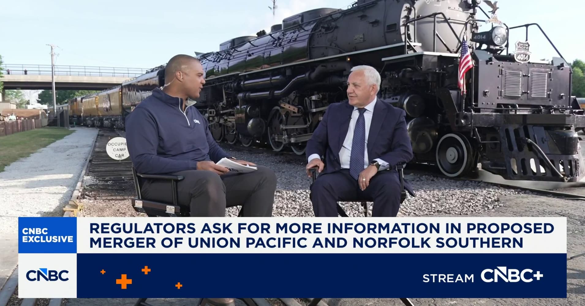Union Pacific CEO Jim Vena on proposed merger with Norfolk Southern ...