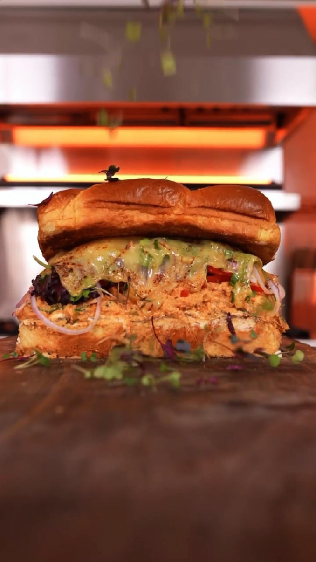 Chef Rush's aggressive salmon sandwich!
