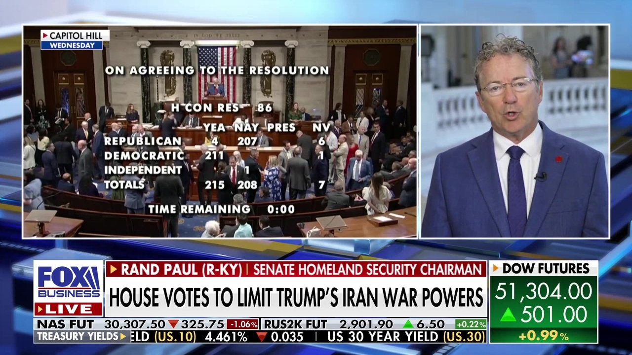 Senator Rand Paul on House vote to limit Trump's war powers