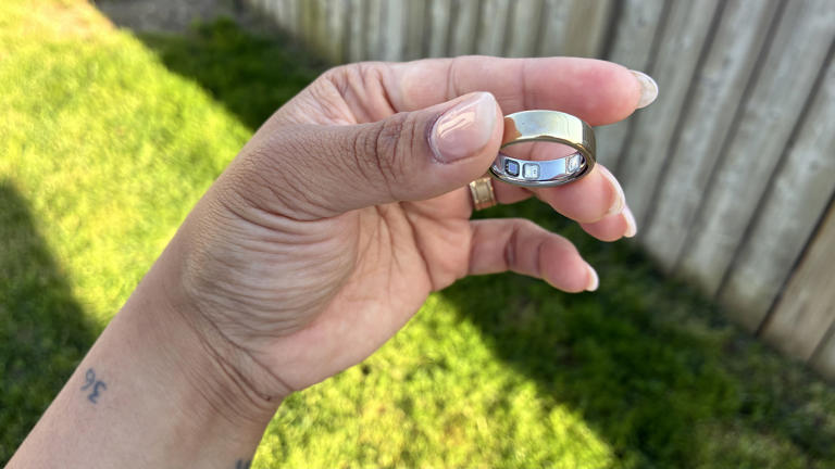 I just started testing the Oura Ring 5, and it's so thin I keep ...