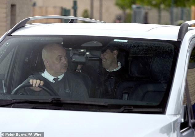 Grinning Andoni Iraola leaves Liverpool's training ground after ...