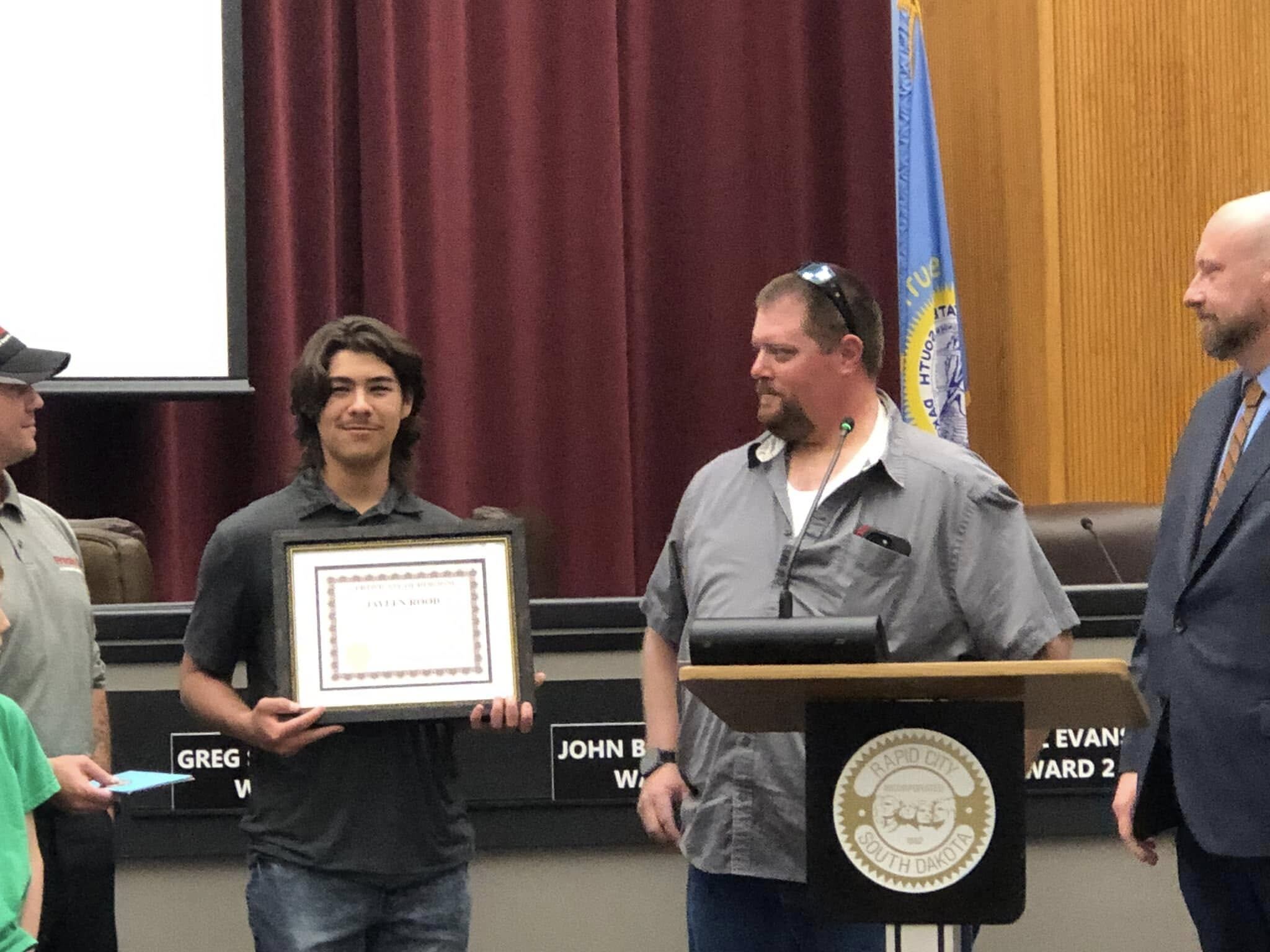 Rapid City student honored for stopping bus attack