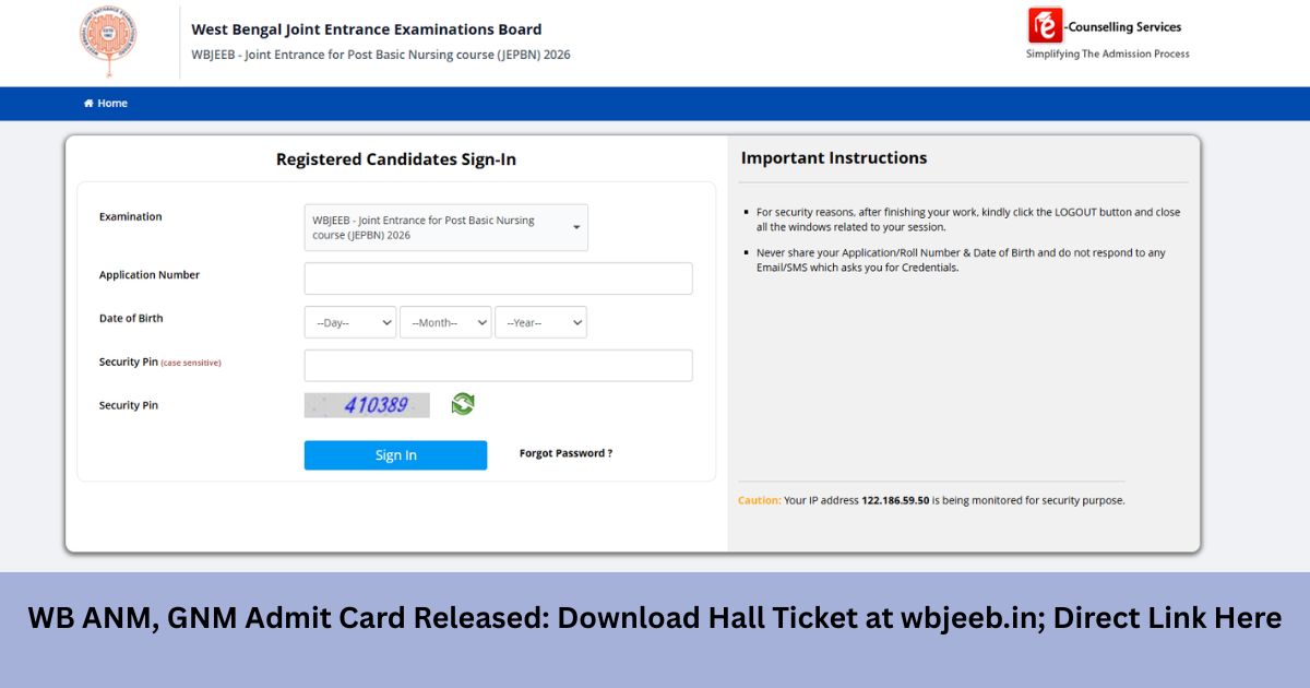 WB ANM, GNM admit card released: Download hall ticket at wbjeeb.in ...