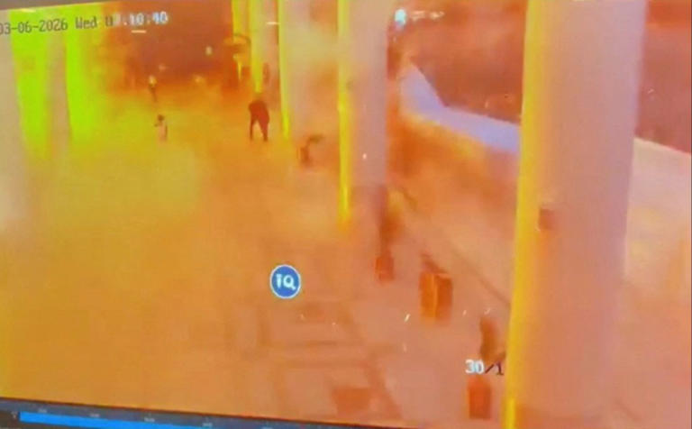 Dramatic footage shows Iranian drone’s deadly strike on Kuwait airport ...