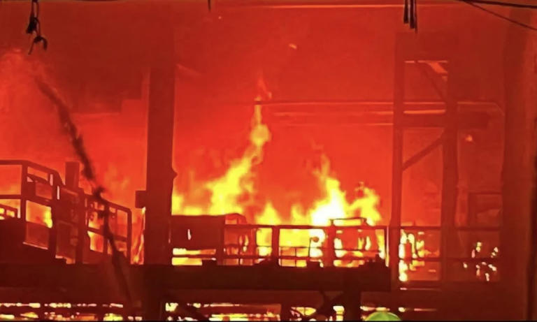 'Apocalyptic' fire breaks out at Tata Steel plant hours after tower is ...