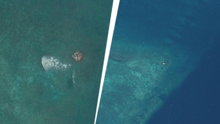 Satellite pics show mystery structure in disputed South China Sea ...