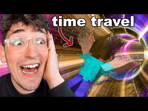 I trapped my friend using the time travel mod in Minecraft