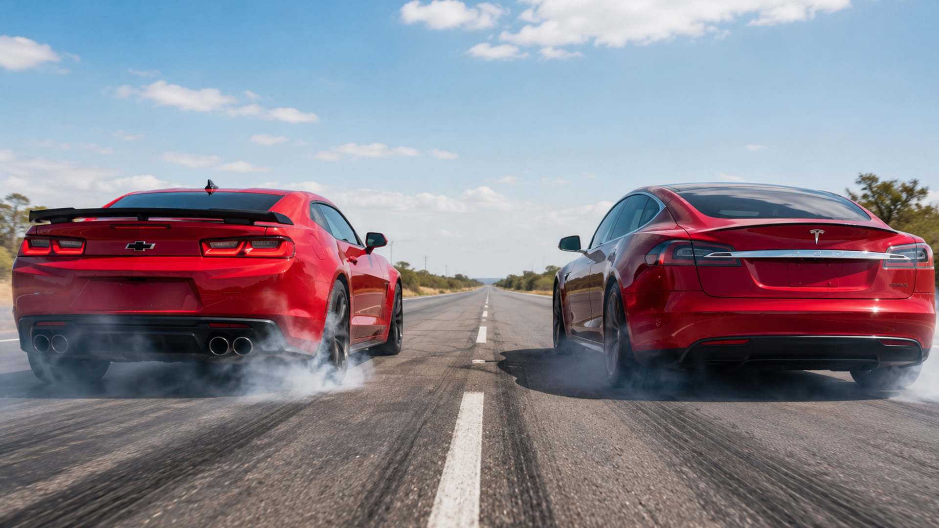 Chevrolet Camaro ZL1 takes on Tesla Model S P100D Ludicrous drag race