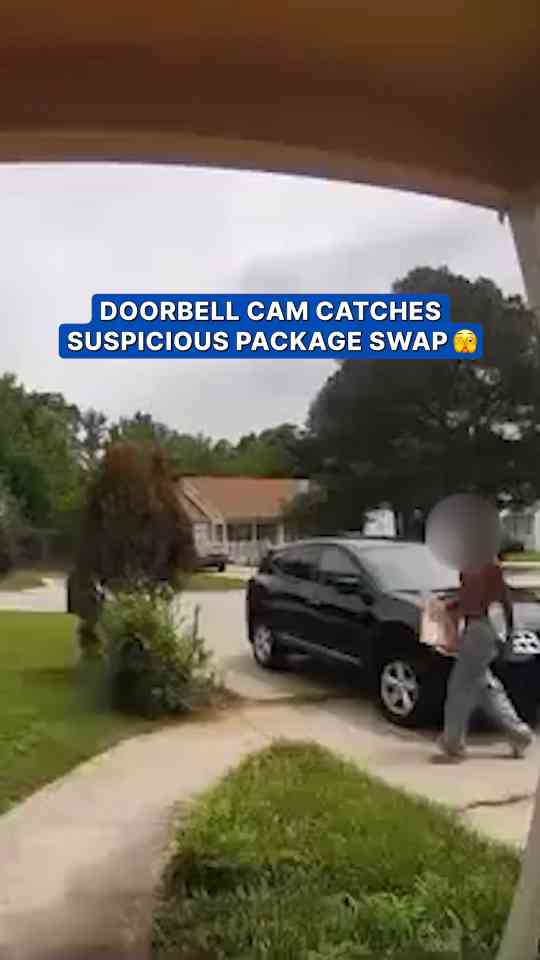 Doorbell camera captures surprising package swap on front porch