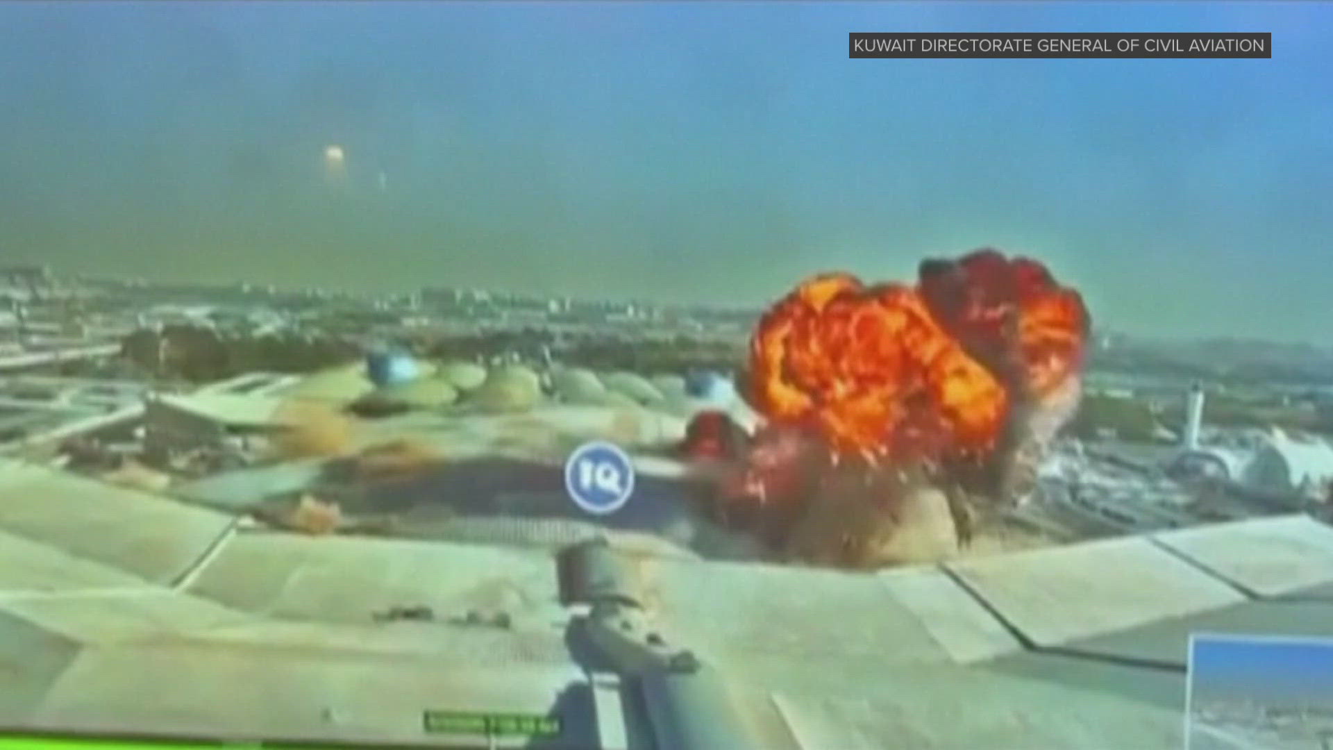 New video shows Iranian drone strike on Kuwaiti airport