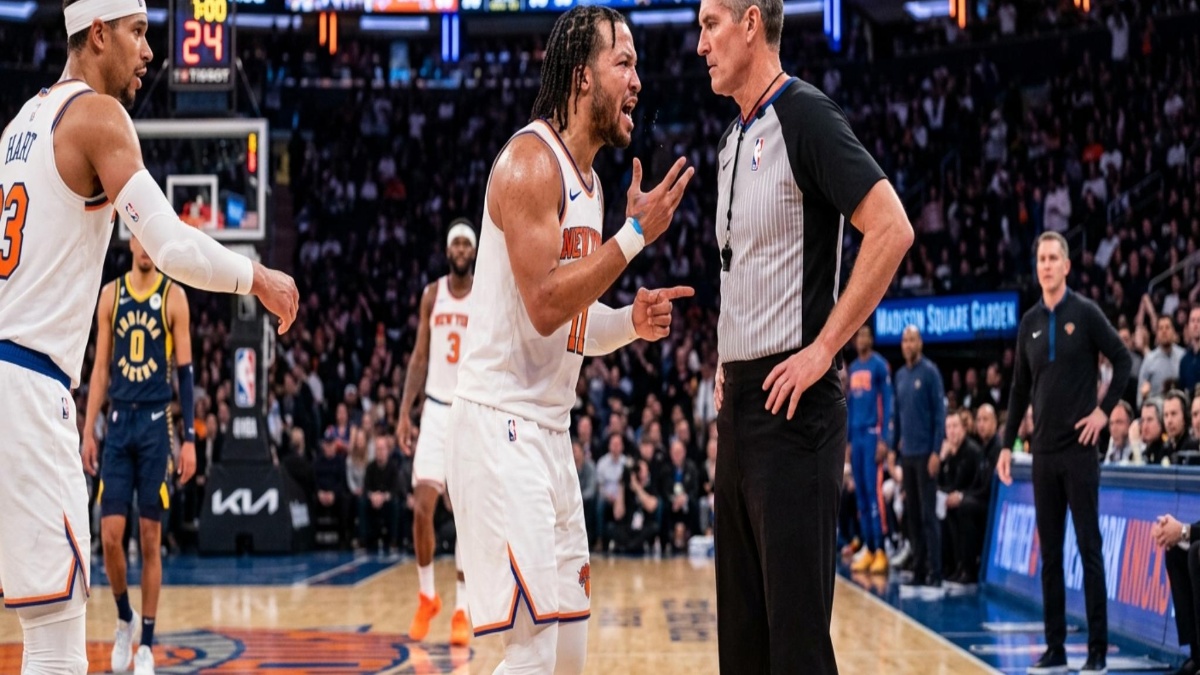 NBA Finals drama: Jalen Brunson explodes at referee Scott Foster after ...