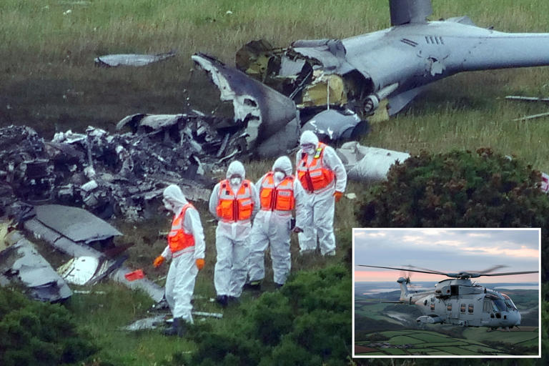 Three UK Royal Navy members killed as helicopter explodes into 'ball of ...