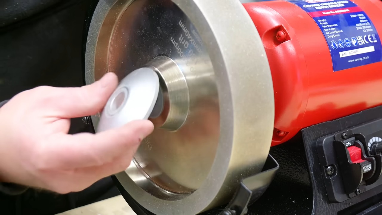 He flipped his grinder for sharpening - "Sparks fly upwards" - then ...