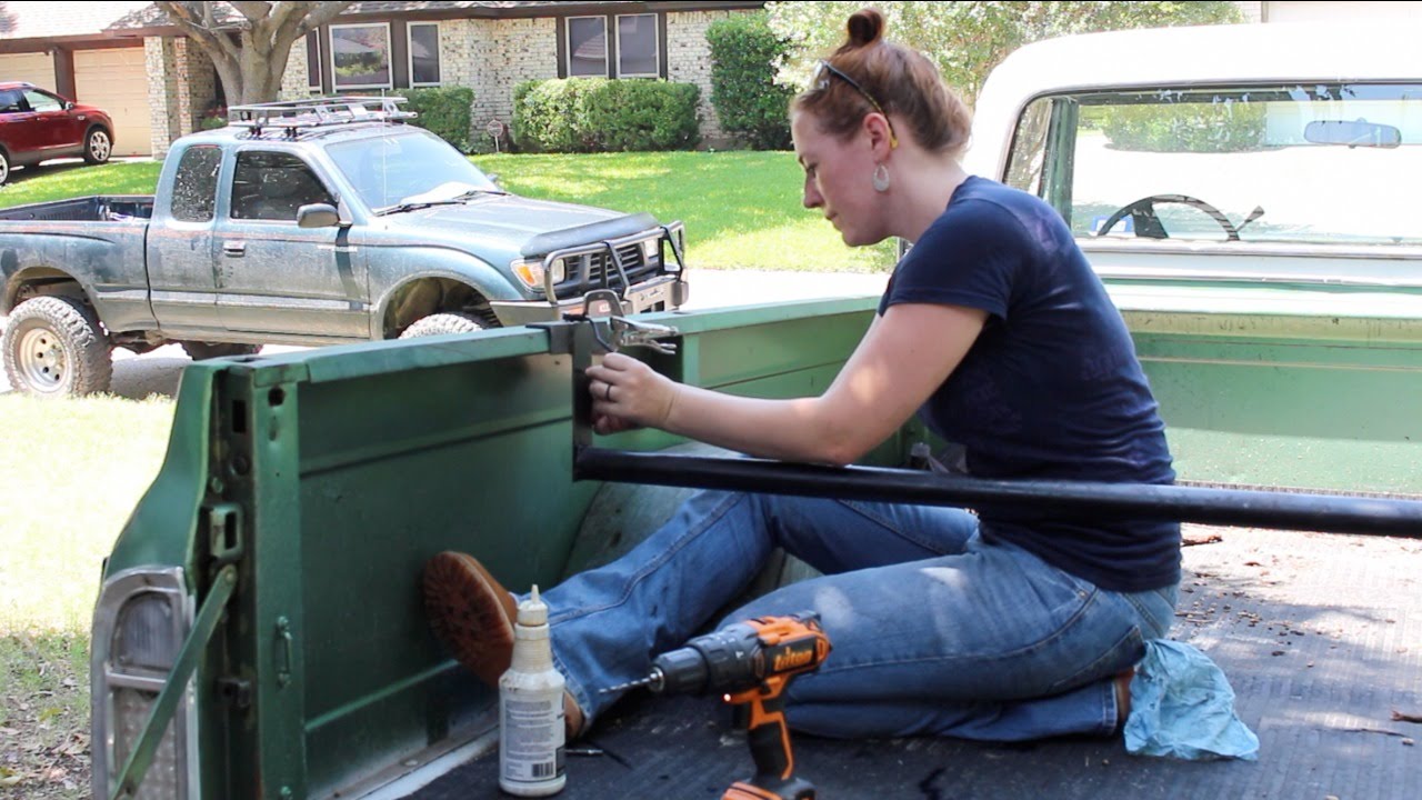 My first welding project: Truck bed plywood rack