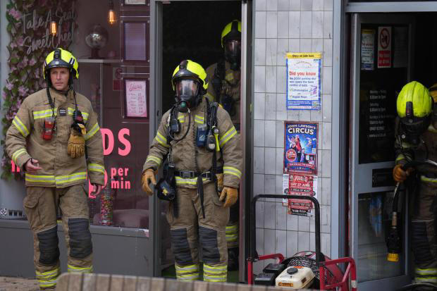 Pets rescued after charity shop evacuated due to fire