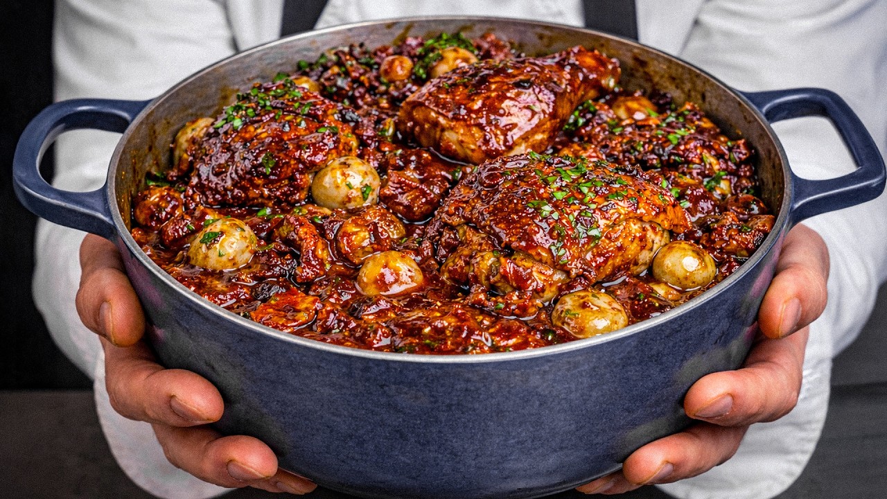 Watch how Michelin chefs build incredible coq au vin