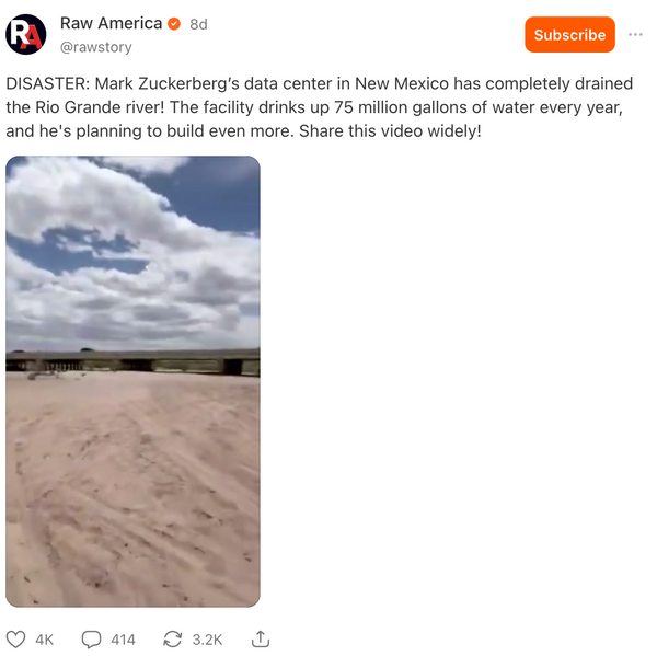 Did Mark Zuckerberg's data center 'dry up' Rio Grande? Here's what ...