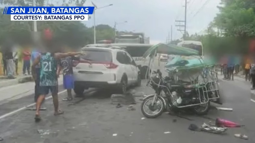 7 killed in SUV-tricycle crash in San Juan, Batangas