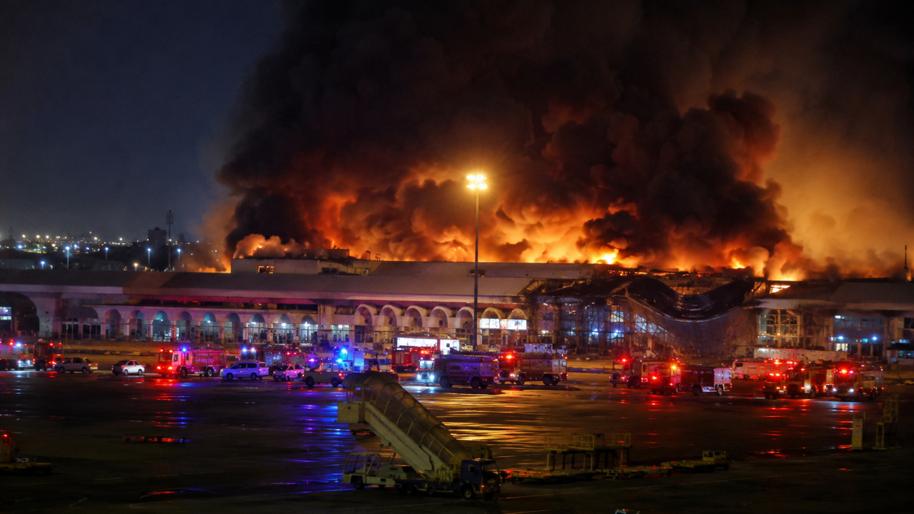 Iran missiles hit Kuwait airport — 1 dead, 60 wounded, flights halted