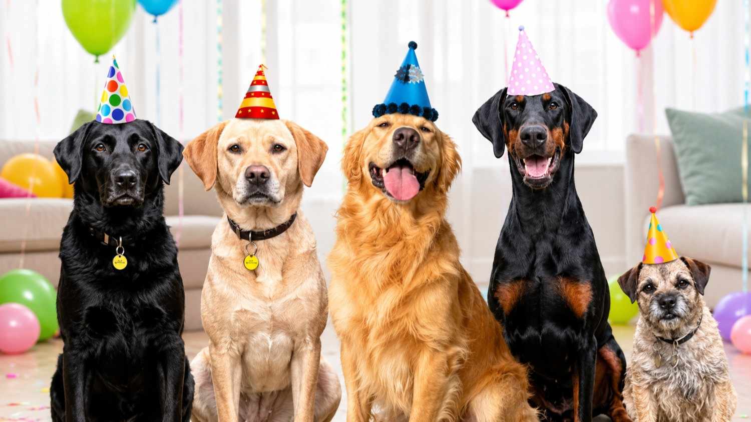 This dog’s birthday surprise was full of friends