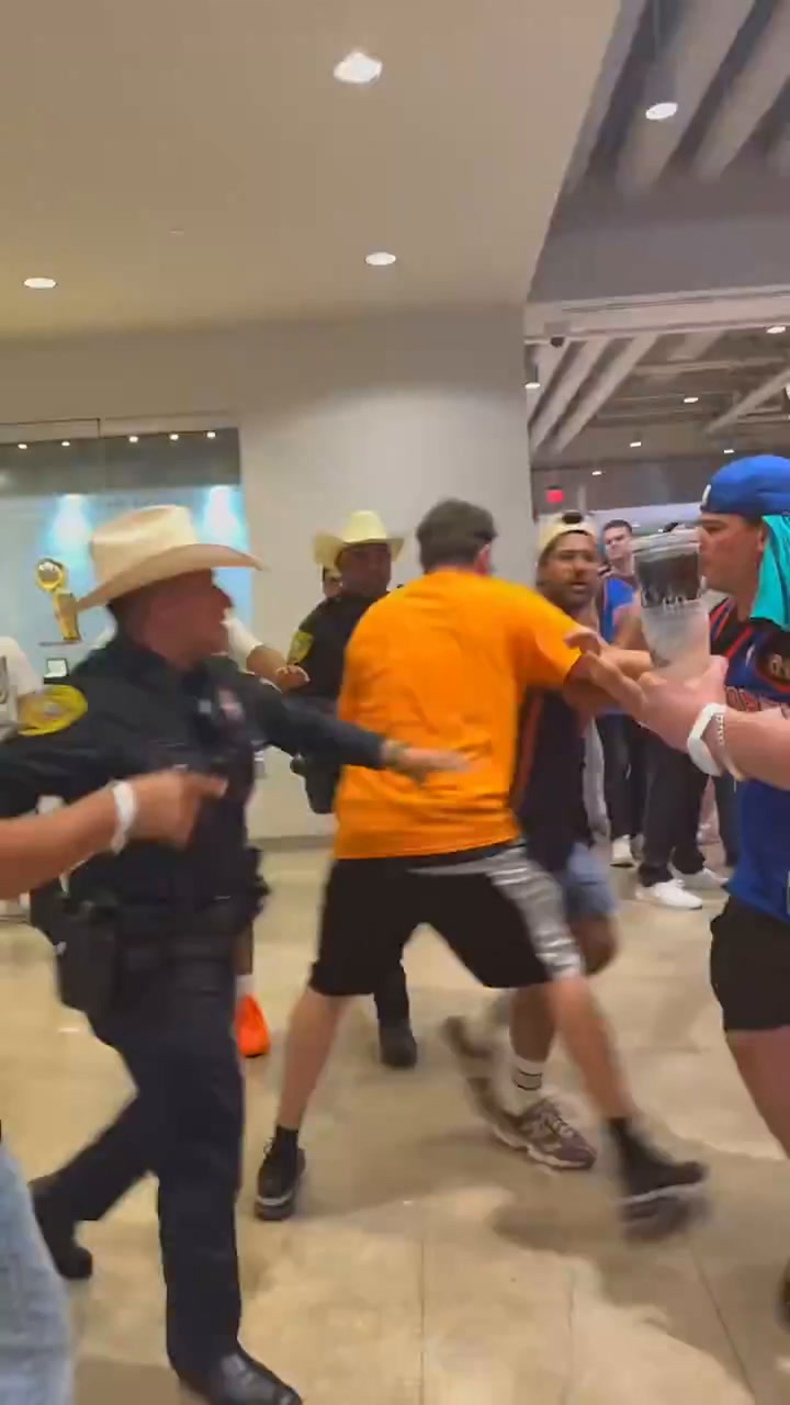 Knicks, Spurs fans get into heated arena scrap during Game 1