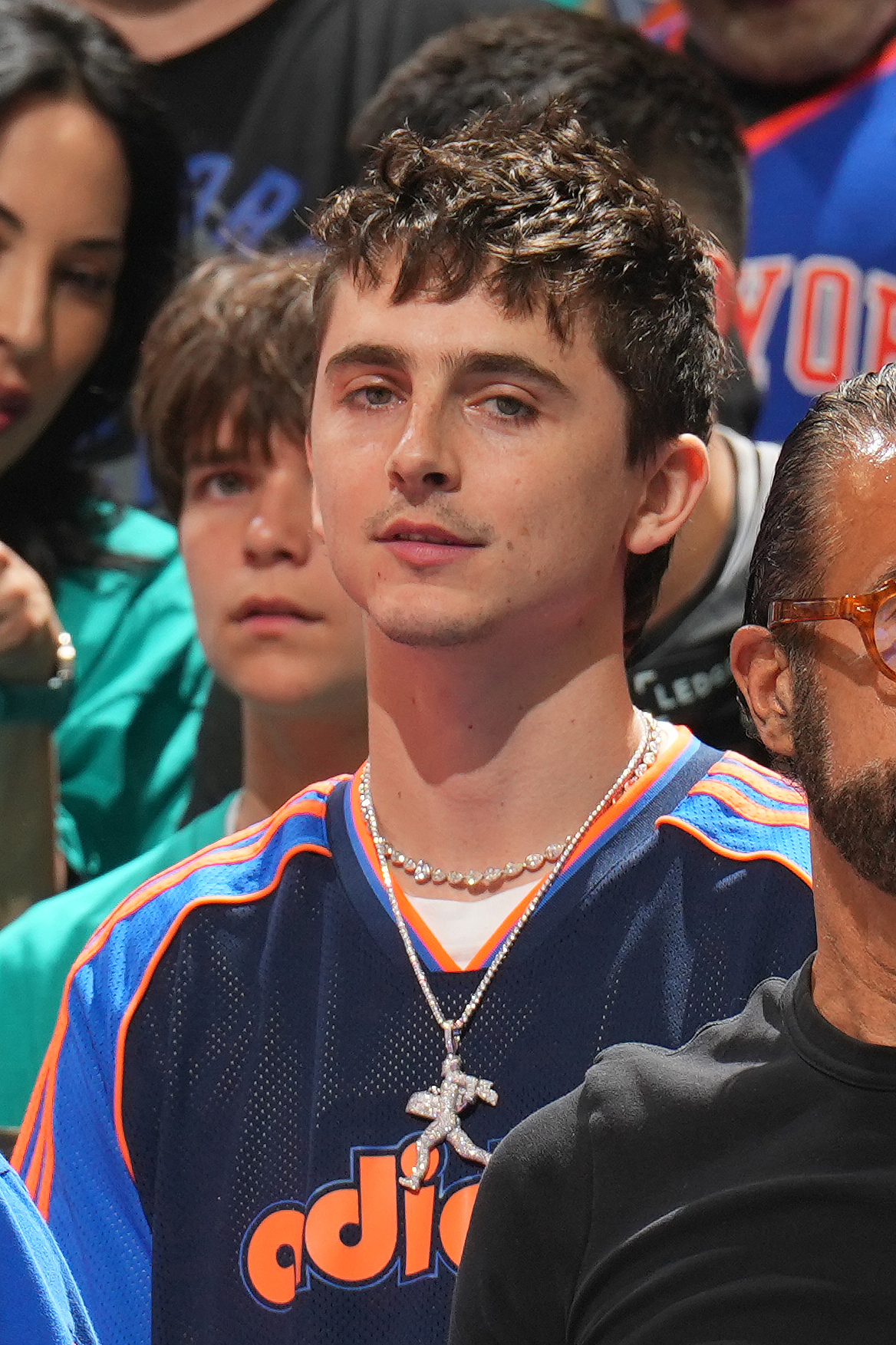 The story behind Timothée Chalamet’s diamond good luck charm for Knicks ...