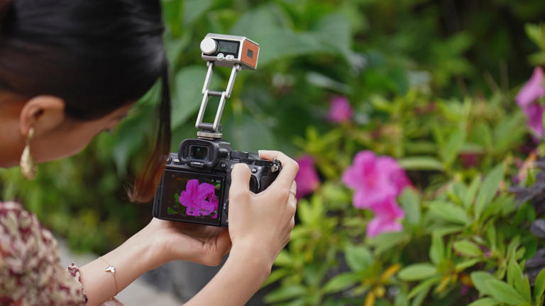 Tiny camera flashes are unflattering. This flash weighs less than a ...