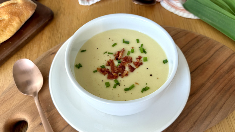 Classic creamy potato leek soup recipe