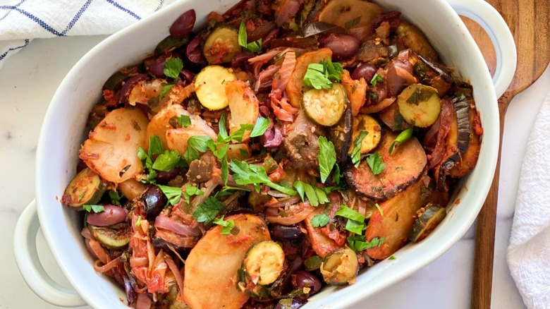 Oven-roasted Greek briam bake recipe