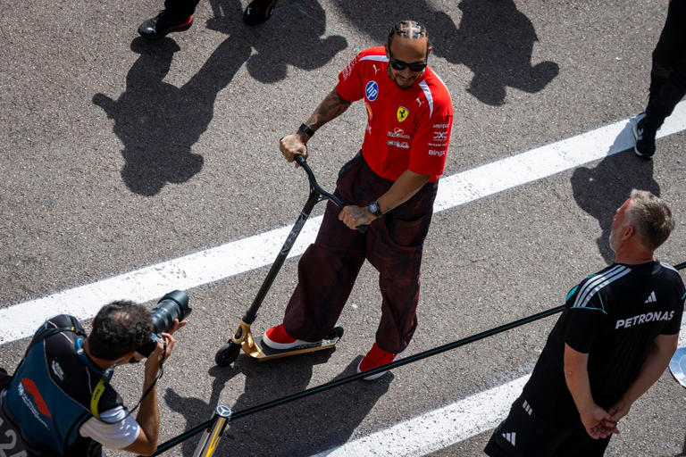 Lewis Hamilton stuns F1 fans with limited edition Ducati paddock ...