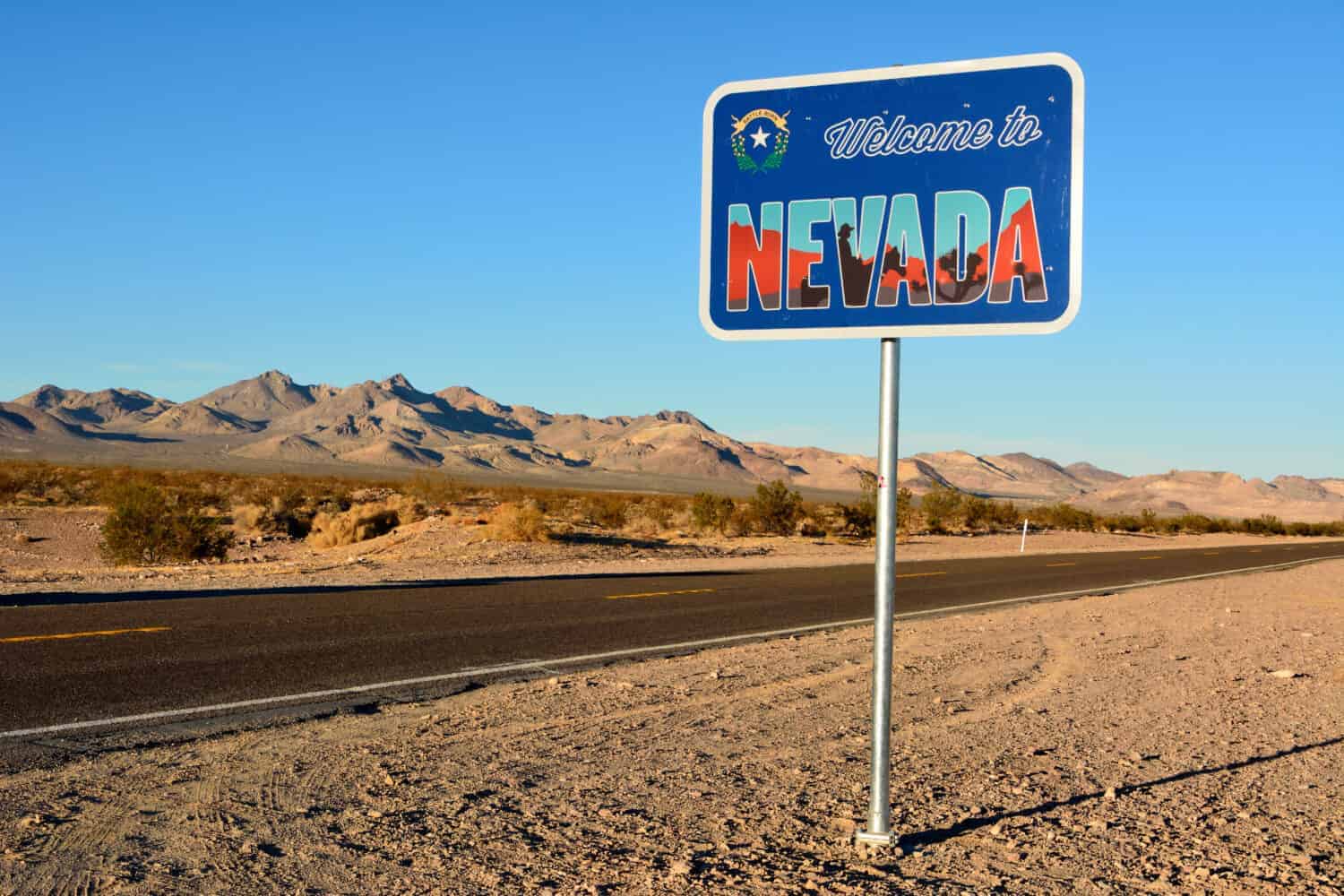 The Nevada desert still scarred by hundreds of nuclear tests