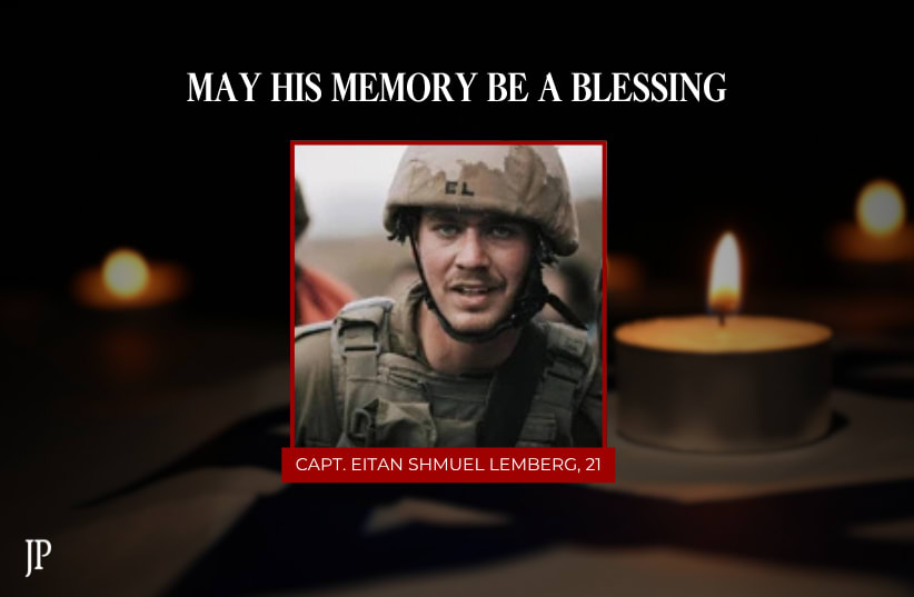 Capt. Eitan Shmuel Lemberg killed in combat in southern Lebanon