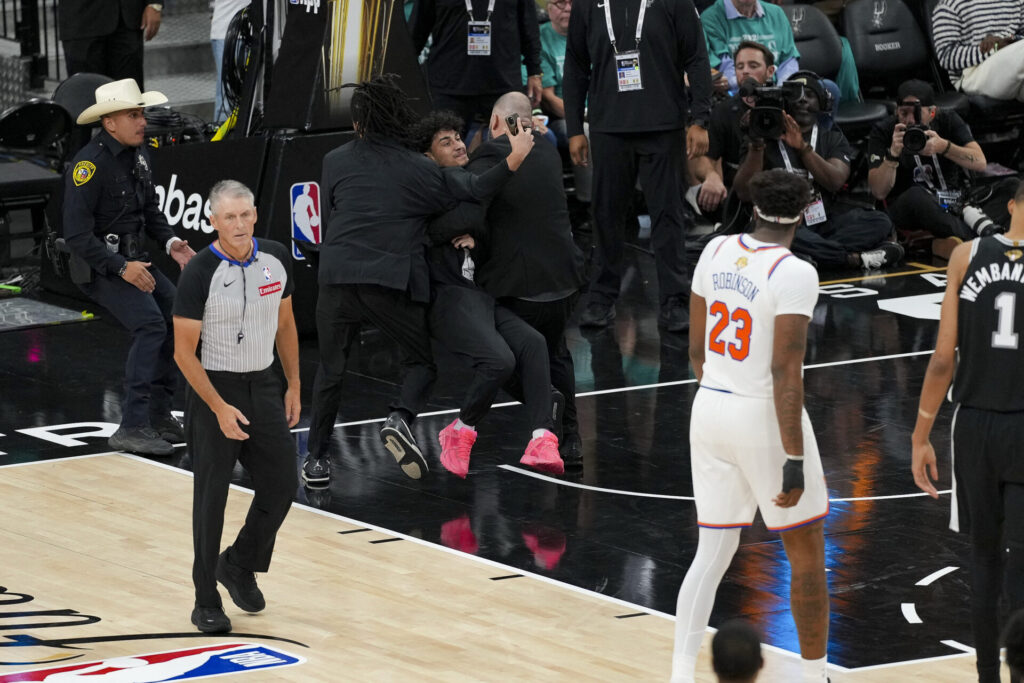 NBA fans who ran onto the court in Game 1 of finals receive harsh ...