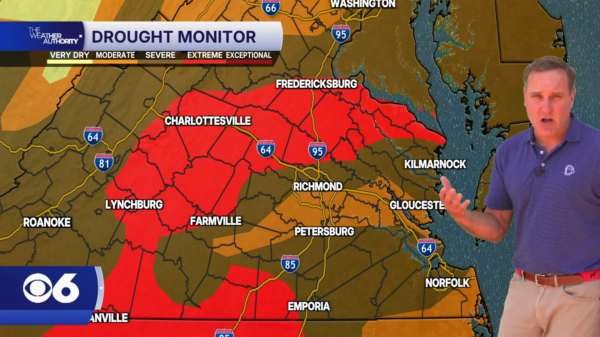 Updated drought monitor shows Virginia still needs rain in a big way