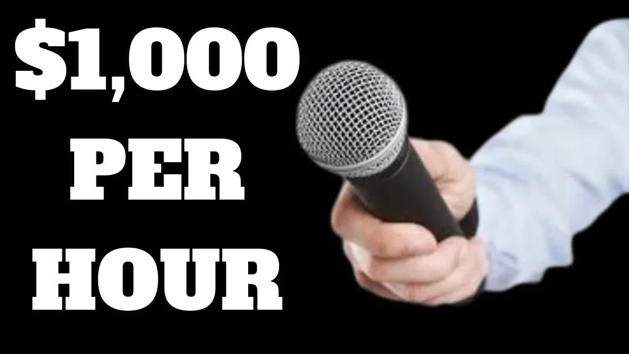 Get paid $1,000 per hour to talk (not what you think)