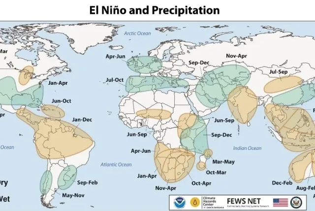 El mapa que revela el impacto del fenómeno de El Niño: estas son las ...