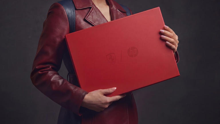 HP and Ferrari just built a $5,600 laptop with a glass engine bay