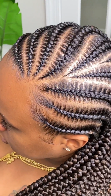 How long hair transformed into an amazing braid style