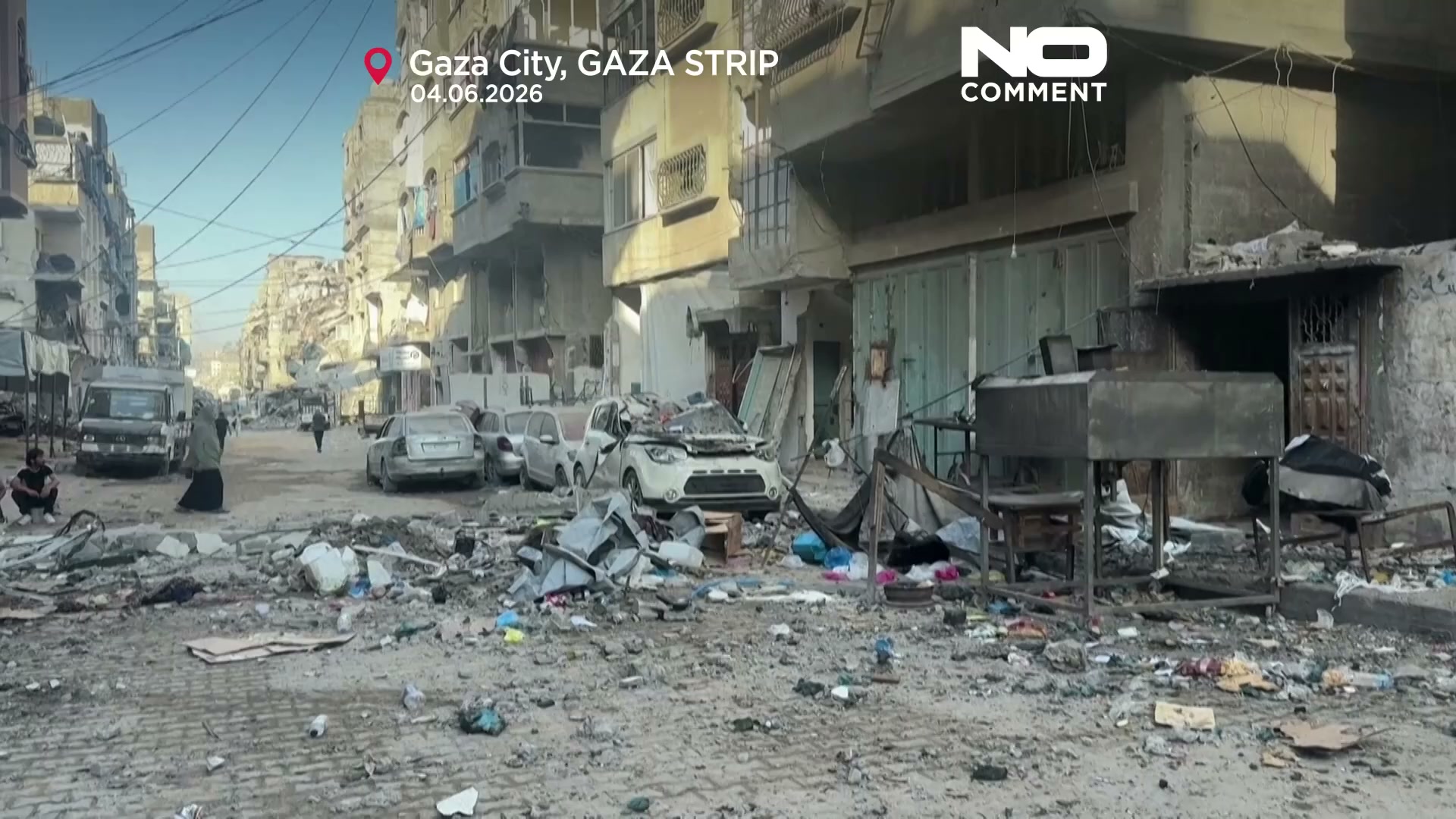 Gaza City residents survey destruction after overnight Israeli airstrike